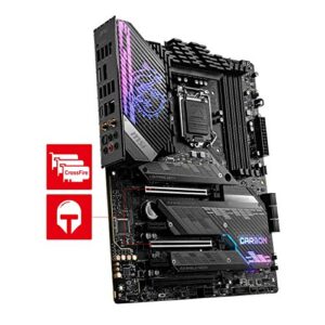 MSI MPG Z590 Gaming Carbon WiFi Gaming Motherboard (ATX, 11th/10th Gen Intel Core, LGA 1200 Socket, DDR4, PCIe 4, CFX, M.2 Slots, USB 3.2 Gen 2, Wi-Fi 6E, DP/HDMI, Mystic Light RGB)