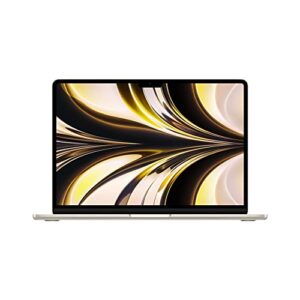 apple 2022 macbook air laptop with m2 chip: 13.6-inch liquid retina display, 8gb ram, 512gb ssd storage, backlit keyboard, 1080p facetime hd camera. works with iphone and ipad; starlight