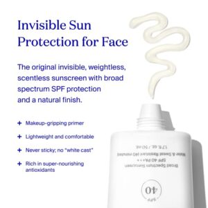 Supergoop! Unseen Sunscreen - SPF 40 - .5 fl oz - Invisible, Broad Spectrum Face Sunscreen - Weightless, Scentless, and Oil Free - For All Skin Types and Skin Tones