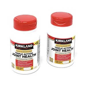 Kirkland Signature Triple Action Joint Health, UC•ll Undenatured Type II Collagen, Boron, Hyaluronic Acid,with Boron,110 Coated Tablets(Pack of 2)