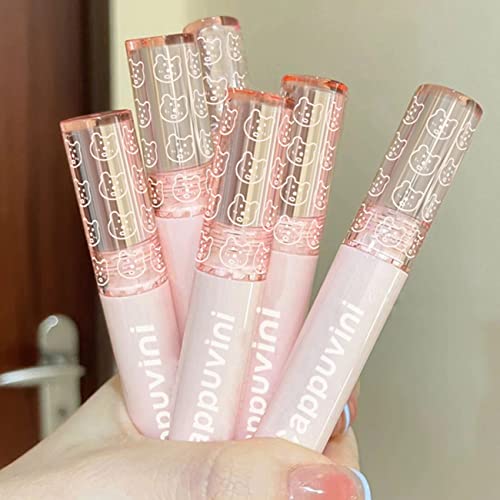 KWOLYKIM Glass Water Lifter Gloss, Hydrating Lip Gloss, Plumping Water Gloss Lip Gloss Moisturizing Sweet Lip Glaze Orange Brown Milk Tea Color