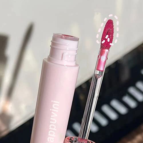 KWOLYKIM Glass Water Lifter Gloss, Hydrating Lip Gloss, Plumping Water Gloss Lip Gloss Moisturizing Sweet Lip Glaze Orange Brown Milk Tea Color