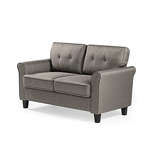 ZINUS Sayan Loveseat Sofa / Easy, Tool-Free Assembly, Sand Grey