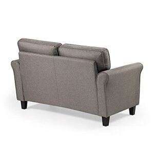 ZINUS Sayan Loveseat Sofa / Easy, Tool-Free Assembly, Sand Grey