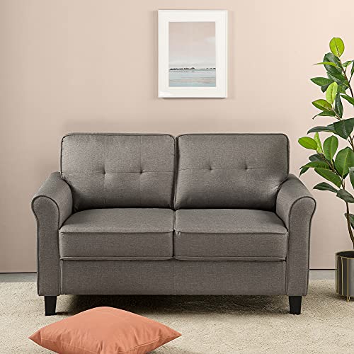 ZINUS Sayan Loveseat Sofa / Easy, Tool-Free Assembly, Sand Grey