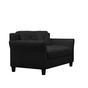 LifeStyle Solutions Grayson Love Seats, 57.87"x32"x32.68", Black