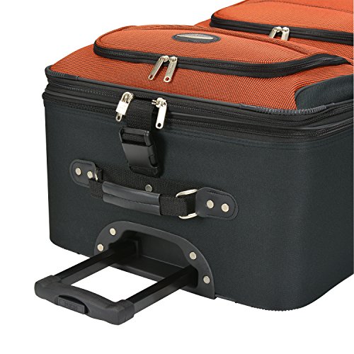 Travel Select Amsterdam Expandable Rolling Upright Luggage, Orange, Checked-Large 29-Inch