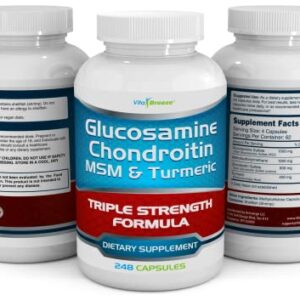 Glucosamine Chondroitin, MSM & Turmeric Dietary Supplement - 248 Capsules