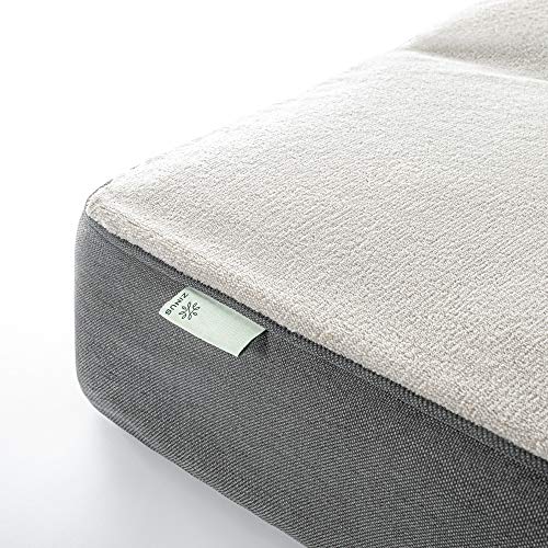 ZINUS Ultra Plush Green Tea Memory Foam Pillow Pet Bed / Waterproof Machine Washable Cover, Extra Large