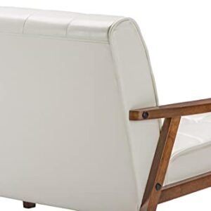 Baxton Studio Mid-Century Masterpieces Loveseat, White