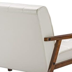 Baxton Studio Mid-Century Masterpieces Loveseat, White