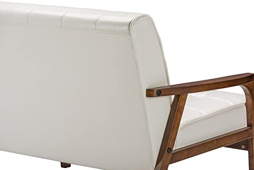 Baxton Studio Mid-Century Masterpieces Loveseat, White