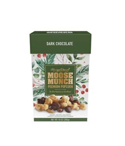 harry & david moose munch premium popcorn box – dark chocolate, 10 oz