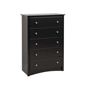 Black Sonoma 6 Drawer Dresser & Black Sonoma 5 Drawer Chest