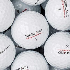 72 kirkland signature performance plus – near mint (aaaa) grade – recycled (used) golf balls,white