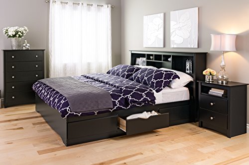 Prepac Sonoma 5-Drawer Chest for Bedroom, 16" D x 31.5" W x 45.25" H, Black