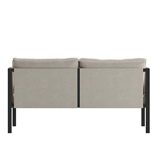 Flash Furniture Patio Lounge Loveseat, Set of 1, Light Gray