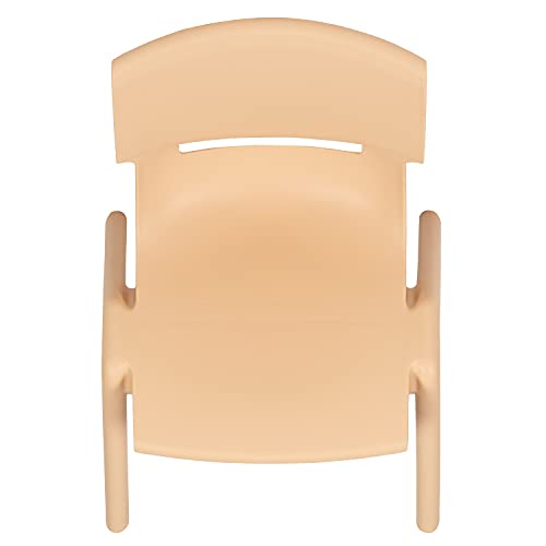 Flash Furniture 2 Pack Natural Plastic Stackable School Chair with 10.5" Seat Height