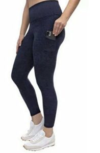 kirkland signature ladies brushed 7/8 length legging (x-small, blue)