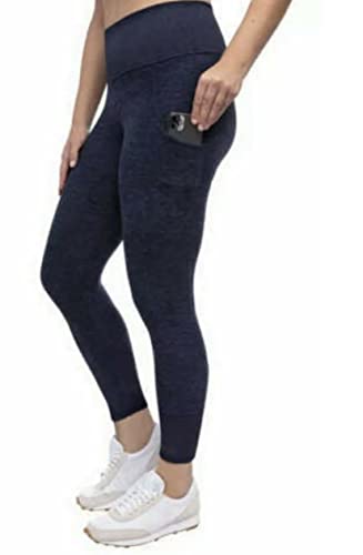 Kirkland Signature Ladies Brushed 7/8 Length Legging (X-Small, Blue)