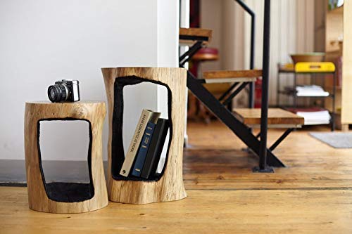 Space-Saving Coffee Log Side Table Made From Wood Available In Different Height Perfect Holiday Decor Or Boyfriend Gift