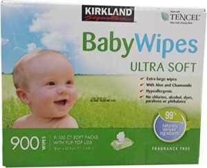 kirkland signature baby wipes (900 wipes)