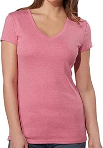 kirkland signature womens v-neck tee pink