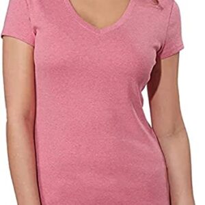 Kirkland Signature Womens V-Neck Tee Pink