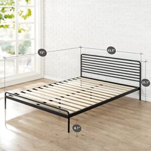 Zinus Tom Metal Platform Bed Frame / Mattress Foundation / No Box Spring Needed / Wood Slat Support / Design Award Winner, Full,OLB-RPPBA-14F,Black