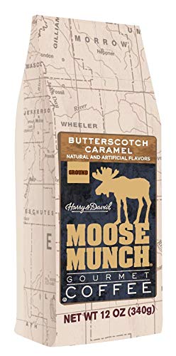 Moose Munch Coffee by Harry & David, Butterscotch Caramel, 12 oz bag