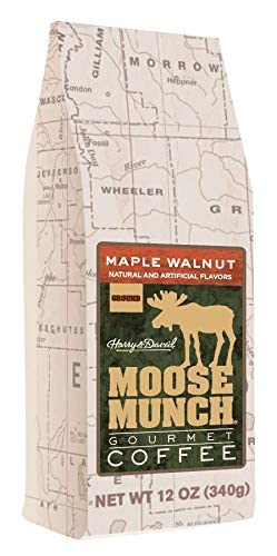 Moose Munch Gourmet Ground Coffee by Harry & David, 2/12 oz bags (Maple Walnut)