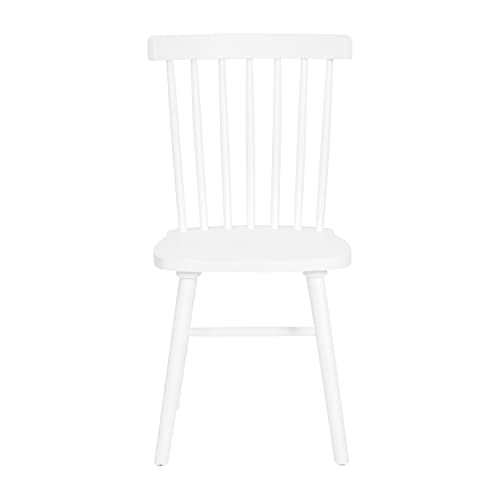 Flash Furniture Solid Wood Spindle Back Armless Kitchen or Dining Room Chairs-No Assembly Required, (Pack of 2), White Visit The Store