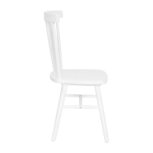 Flash Furniture Solid Wood Spindle Back Armless Kitchen or Dining Room Chairs-No Assembly Required, (Pack of 2), White Visit The Store