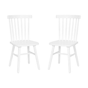 Flash Furniture Solid Wood Spindle Back Armless Kitchen or Dining Room Chairs-No Assembly Required, (Pack of 2), White Visit The Store