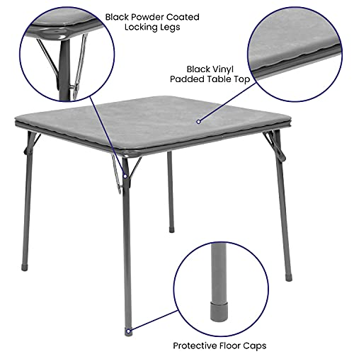 Flash Furniture Kids Gray 5 Piece Folding Table and Chair Set, Grey