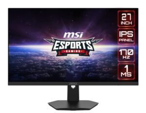 msi g274, 27″ gaming monitor, 1920 x 1080 (fhd), ips, 1ms, 170hz, g-sync compatible, hdmi, displayport, tilt