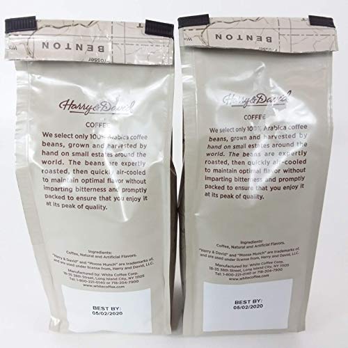 Harry And David Milk Chocolate Caramel Moose Munch Coffee - 2 Items Included - Two 12 Oz Bags Of Gourmet Ground Coffee - A Delicious Start To Your Day!