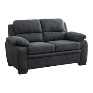 lexicon vega living room loveseat, dark gray