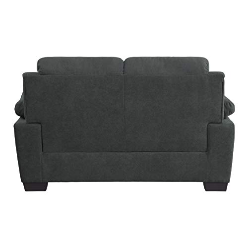 Lexicon Vega Living Room Loveseat, Dark Gray