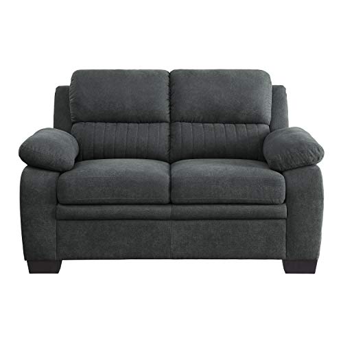 Lexicon Vega Living Room Loveseat, Dark Gray