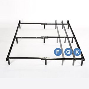 Zinus Compack Metal Bed Frame, Full/Queen/King, Black & ZINUS 14 Inch SmartBase Headboard or Footboard Brackets, Set of 2