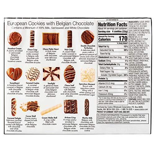 Kirkland Signature European Cookies with Belgian Chocolate, 2Count