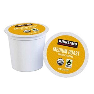 FCV Kirkland Signature Coffee Organic Medium Roast Blend Recyclable Fair-Trade K-Cup Pods, Unflavored, 120 Count