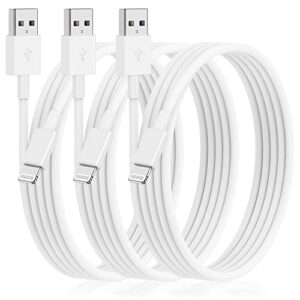 3pack [apple mfi certified] long iphone charging cable 10ft-apple lightning to usb cable wire – 10 foot iphone usb charger cords for iphone 14 13 12pro/pro max xr x 8 7 6 5 plus se