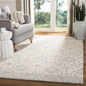 SAFAVIEH Dip Dye Collection 8' x 10' Light Blue/Ivory DDY901L Handmade Premium Wool Area Rug