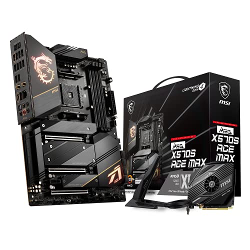 MSI MEG X570S ACE MAX Gaming Motherboard (ATX, AMD, Socket AM4. DDR4, PCIe 4, CFX, M.2 Slots, Wi-Fi 6E)