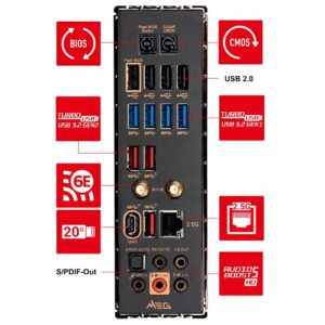 MSI MEG X570S ACE MAX Gaming Motherboard (ATX, AMD, Socket AM4. DDR4, PCIe 4, CFX, M.2 Slots, Wi-Fi 6E)