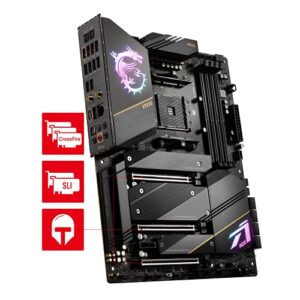 MSI MEG X570S ACE MAX Gaming Motherboard (ATX, AMD, Socket AM4. DDR4, PCIe 4, CFX, M.2 Slots, Wi-Fi 6E)