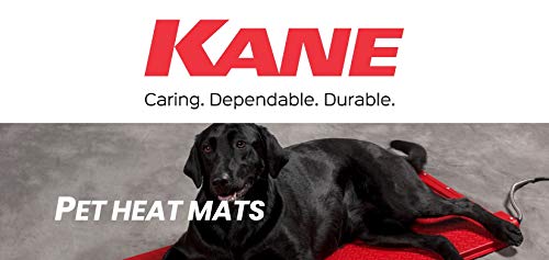 KANE Electric Pet Heat Mat - Heated Pad/Warmer Bed PPHM18R for Pet & Reptile with Dial-A-Temp Rheostat HMR-300 Temperature Control; Safe for Dog, Cat, Puppy, Kitten, Tortoise, Snake (18" x 18")