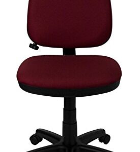 Flash Furniture Mid-Back Burgundy Fabric Multifunction Swivel Ergonomic Task Office Chair with Adjustable Lumbar Support